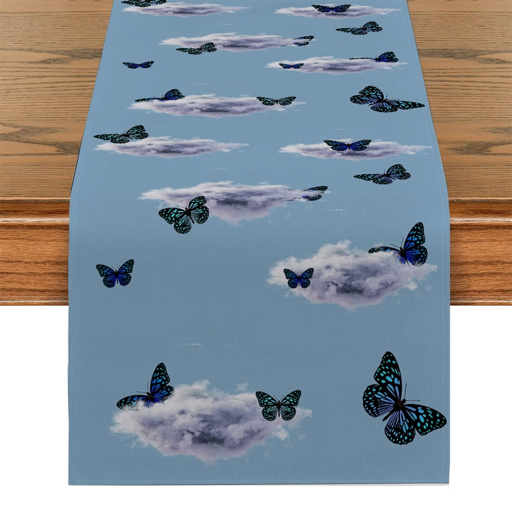 Butterfly Cloud Table Runner Wedding ration Cloth Dining r Coffee Table ...