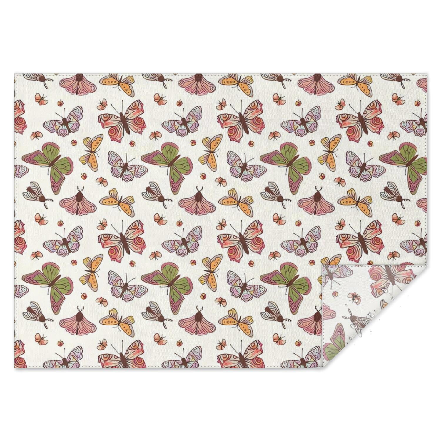 Butterfly Colorful Insect Pattern Rectangle Tablecloth 60"x84 ...