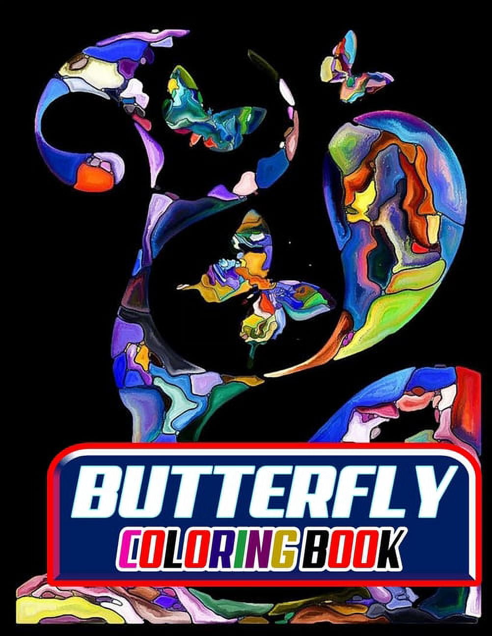 Butterfly Coloring Book : 40 blank and 40 coloring total 80 page-A ...