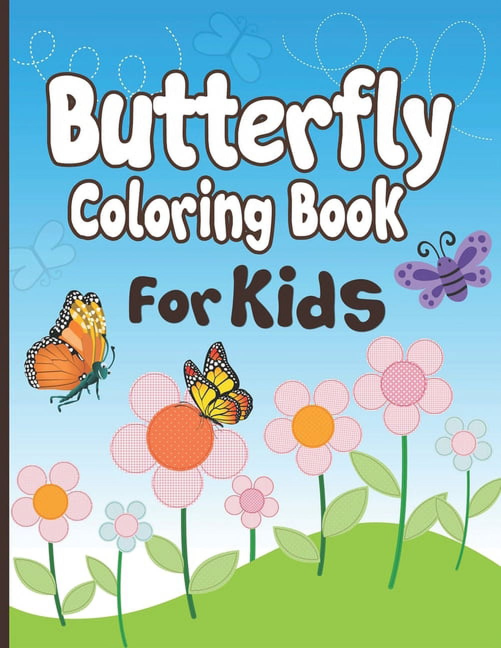 Butterfly Coloring Book for Kids: 50+ Butterflies Drawing and Coloring ...