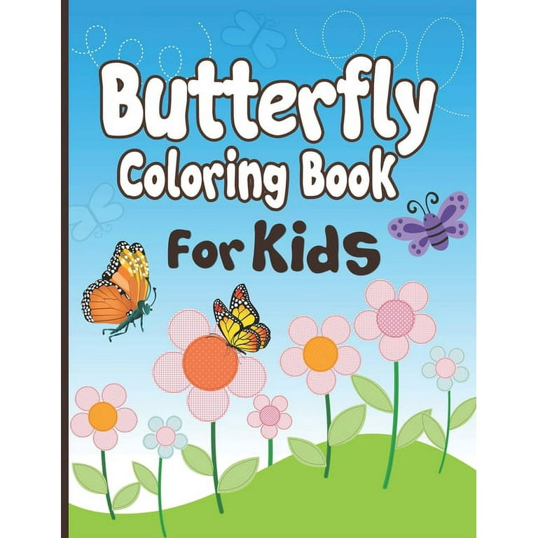 kids coloring book butterfly