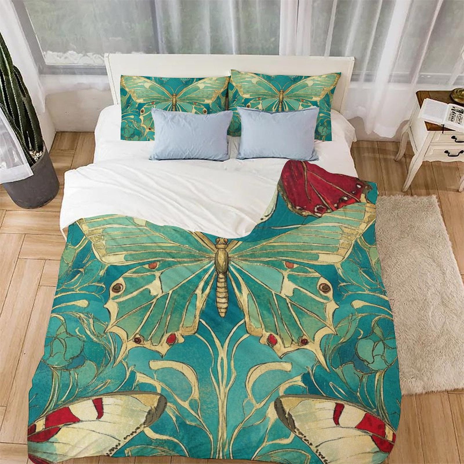 Butterfly Comforter Covers Duvet Cover 3D Printed Bedding Set Quilt Cover Microfiber for ...
