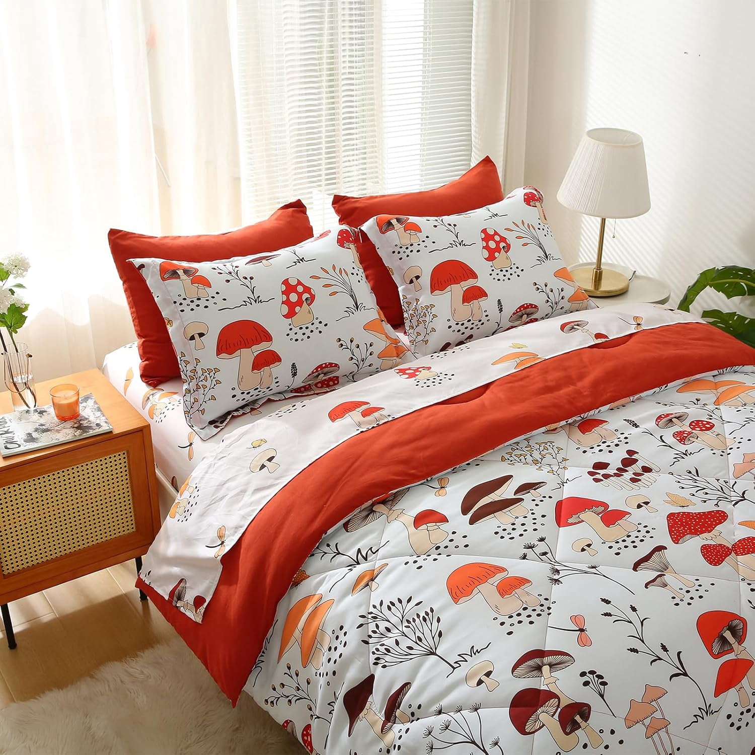 Butterfly Comforter Set Twin Size for Girls Kids Teens 7 Piece Bed in A ...