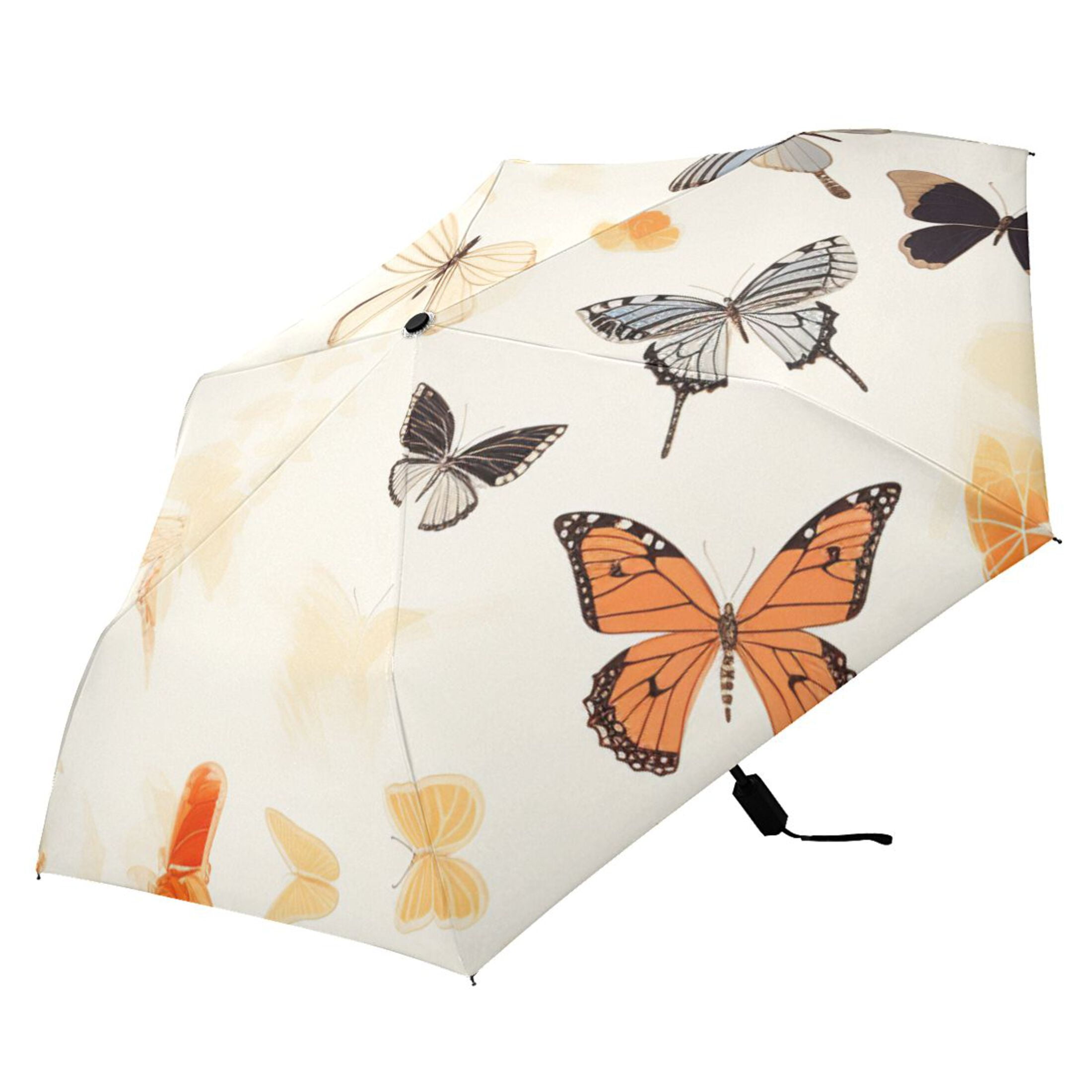 Butterfly Compact Folding Umbrella for Rain Windproof Travel Umbrella ...