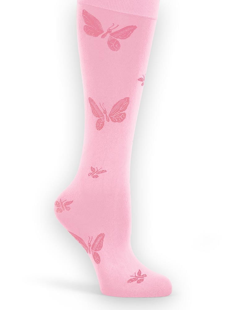 Collections Etc Butterfly Compression Knee High Socks For Women ...