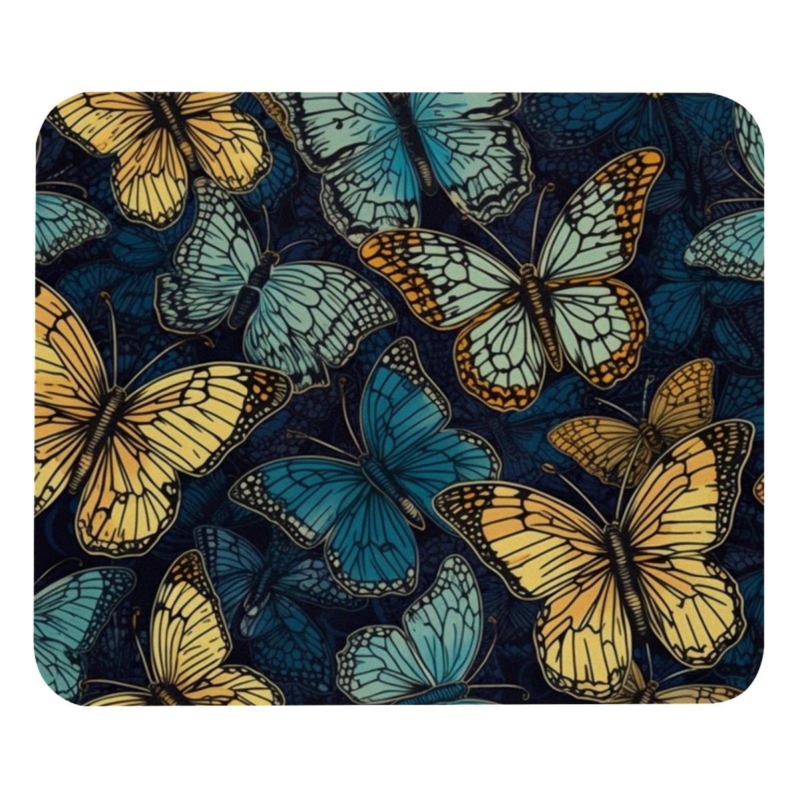 Butterfly Computer Mouse Pad,Rubber Mouse Mat for Gaming, Office ...