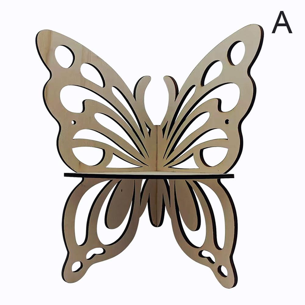 Butterfly Corner Shelf,Wooden Butterfly Floating Corner Shelves ...