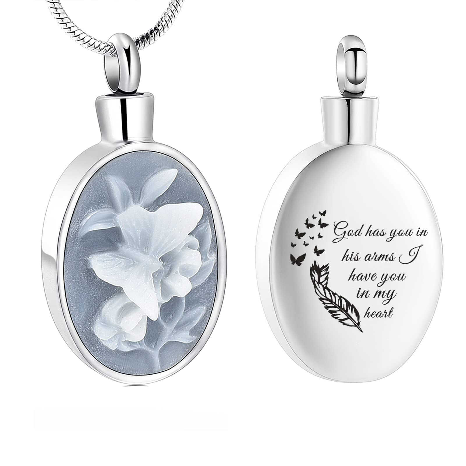 Butterfly Cremation Jewelry for Ashes Memorial Lockets Urn Necklace for ...