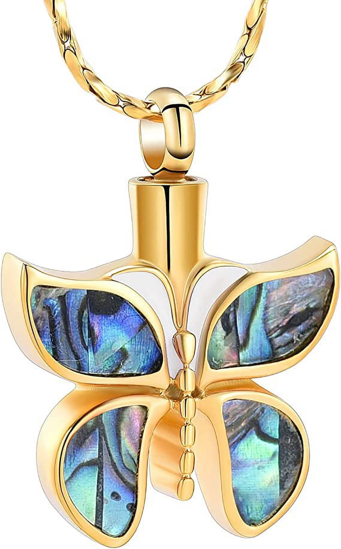 Butterfly Cremation Urn Necklace for Ashes - Human Memorial Keepsake ...