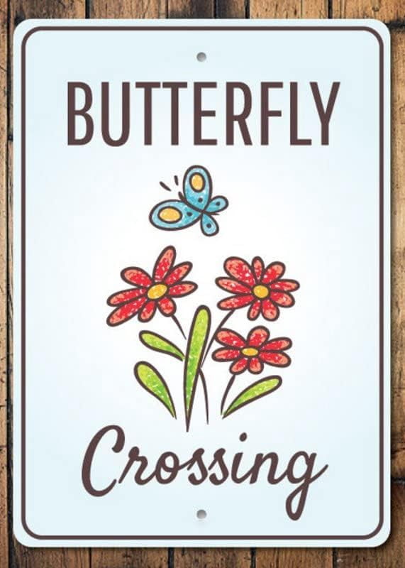 Butterfly Crossing, Butterfly Lover Sign, Butterfly Decor Sign, Garden ...