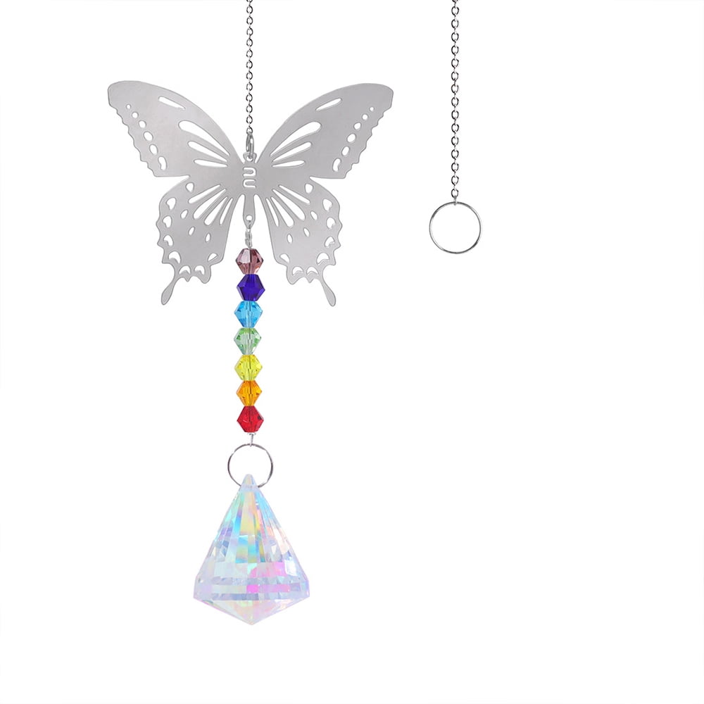 Butterfly Crystal Suncatcher Hanging Crystal Rainbow Maker For Window ...