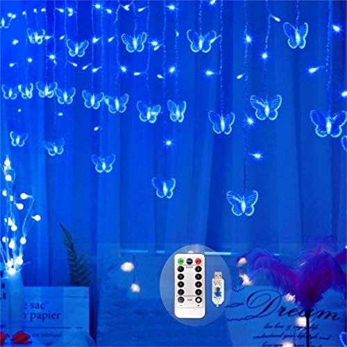 Butterfly Curtain Fairy Lights USB Plug in,8 Modes 120 LED 19.7FT ...