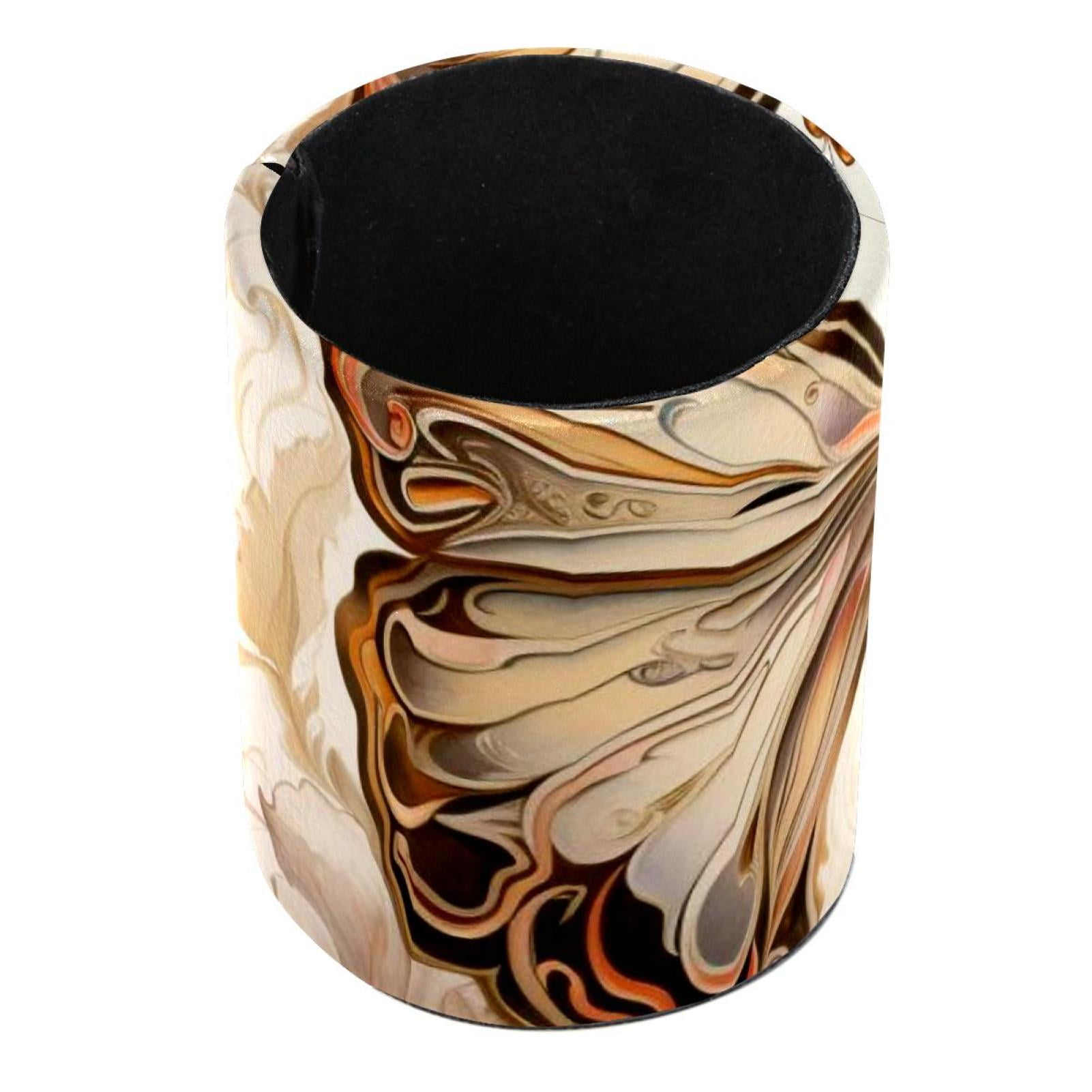 Butterfly Cylinder Pen Holder Organizer Pencil Holder - PVC Leather and ...