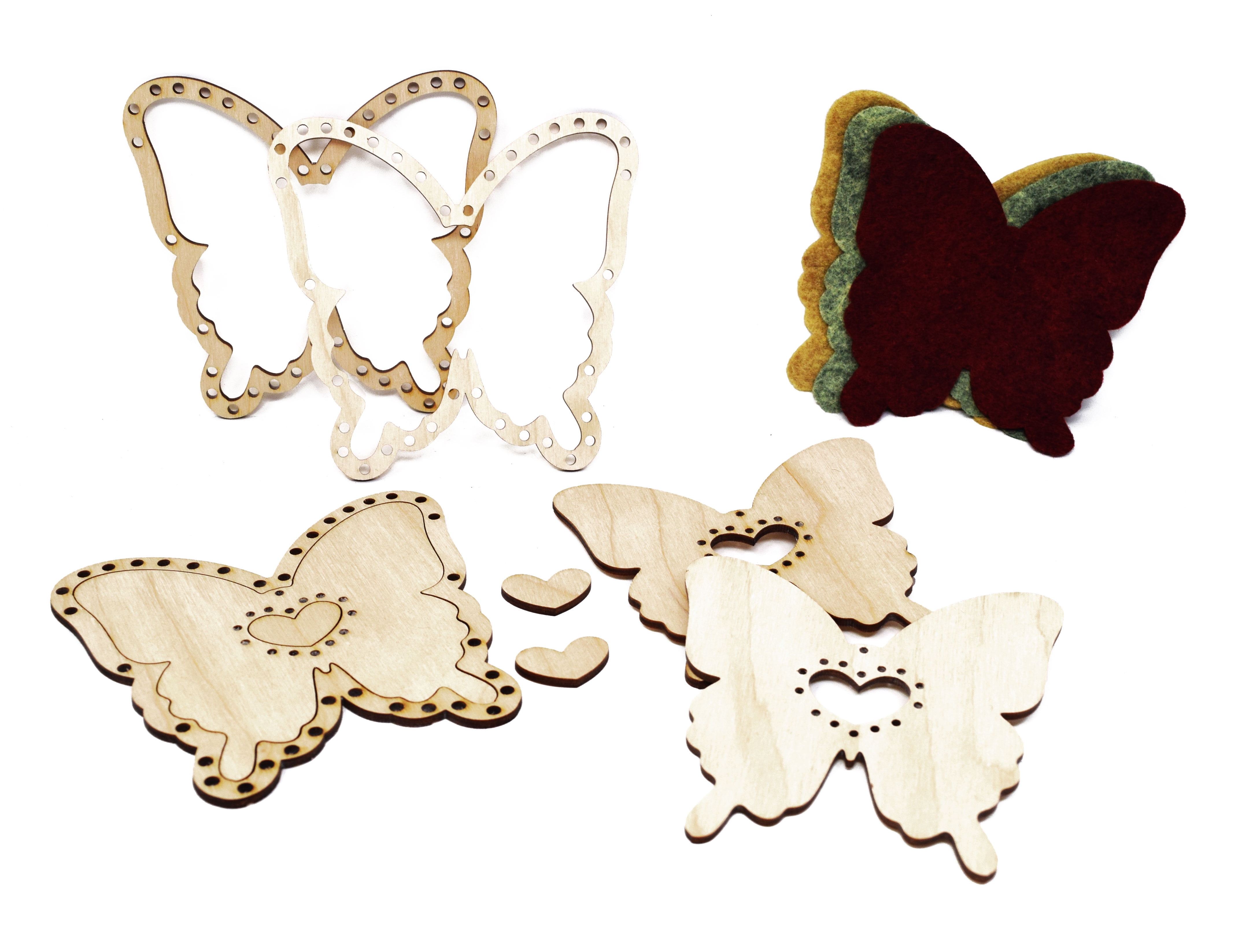 Butterfly - DIY Weaving loom Set - 4.5 x 4.5 inch ornament mini loom ...