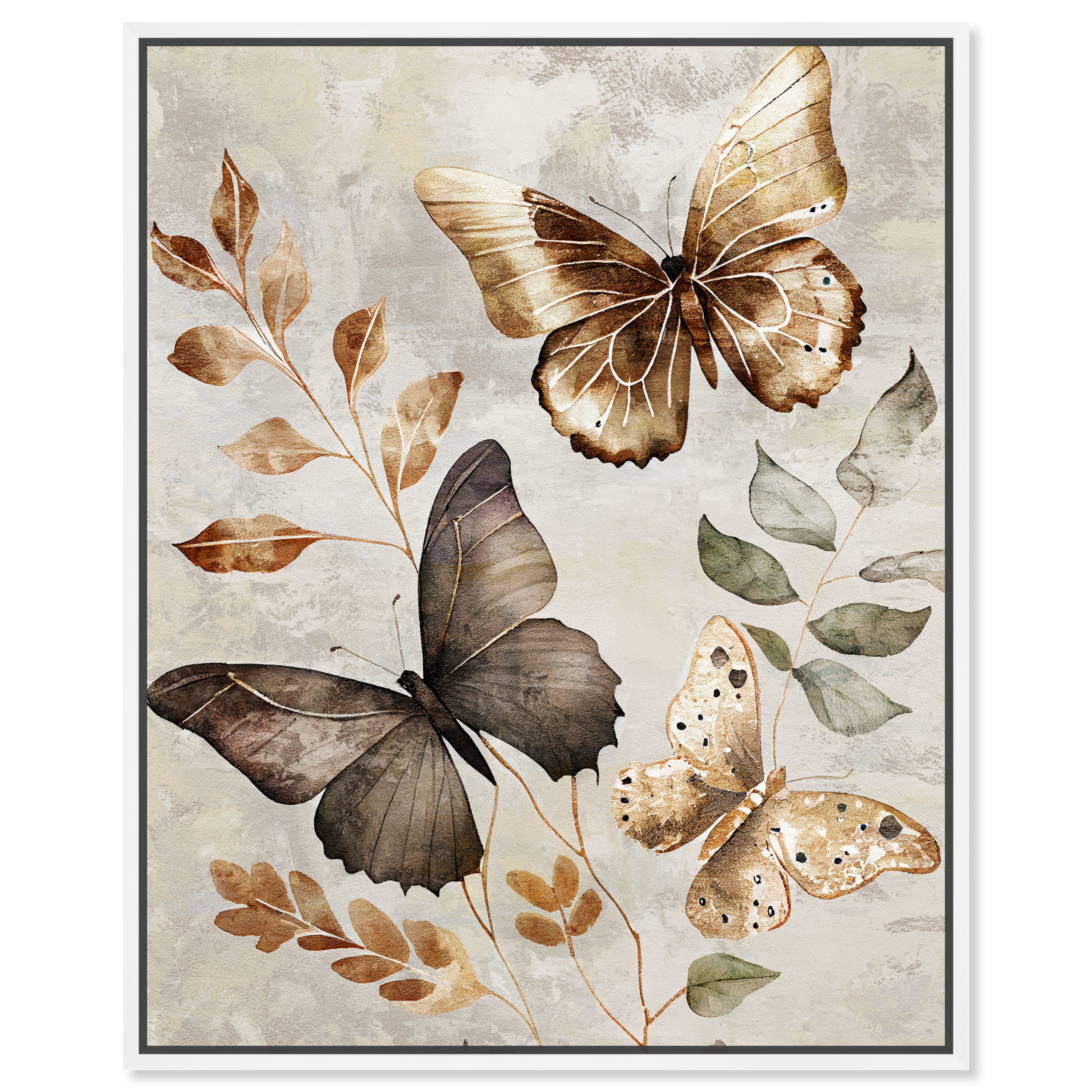 Butterfly Dance V Elegant Butterfly Canvas Wall Art by Art Remedy ...