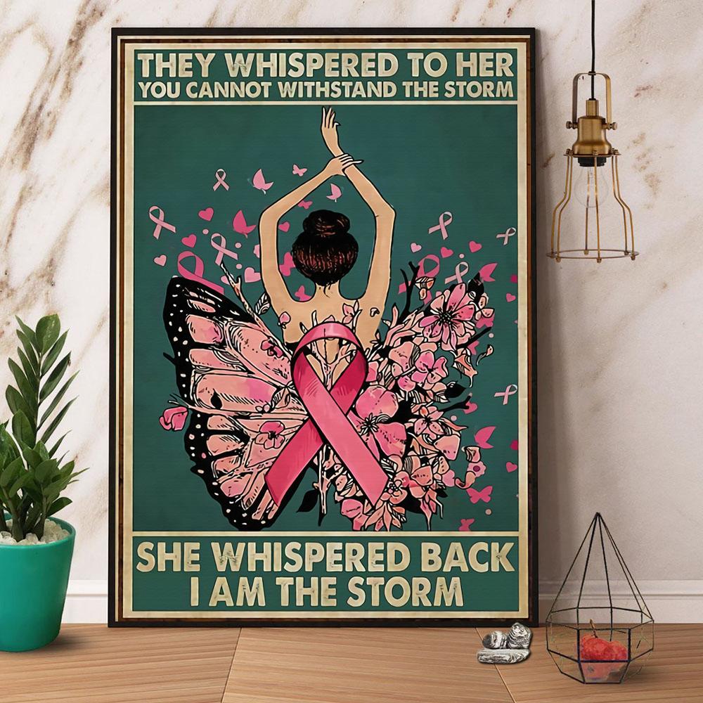 Butterfly Dancer Breast Cancer I Am The Storm Paper Poster No Frame Matte Wall Art Decor 11 x 17 ...