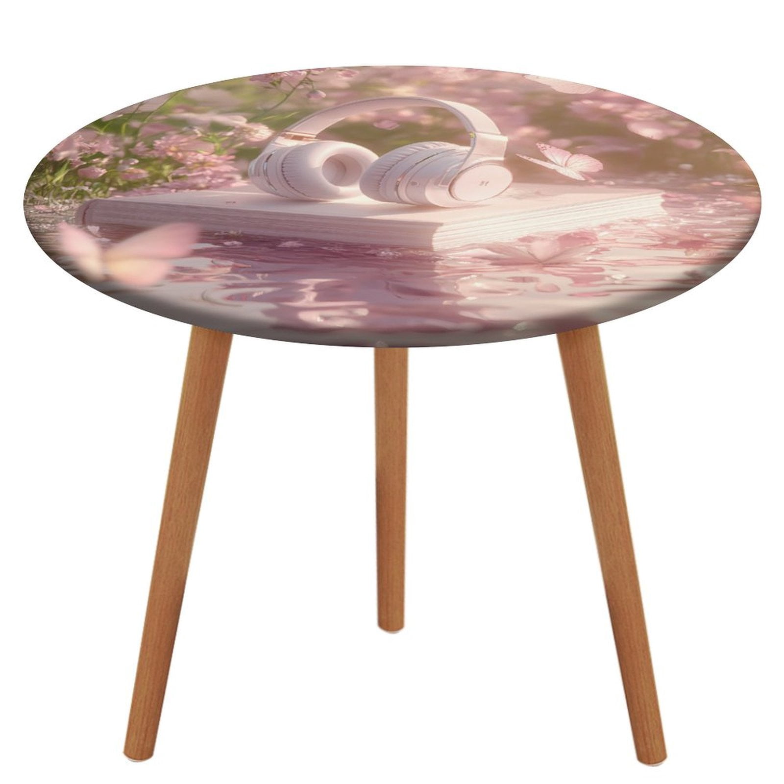 Butterfly Dancing Round Fitted Tablecloth with Elastic Edge Round ...