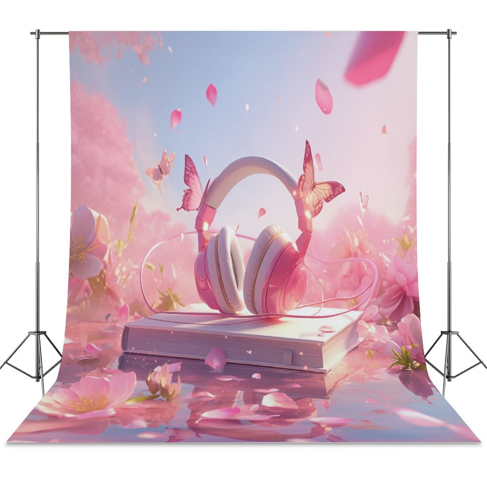 Butterfly Dancing Spring Wall Backdrop Background Floral Backdrops ...