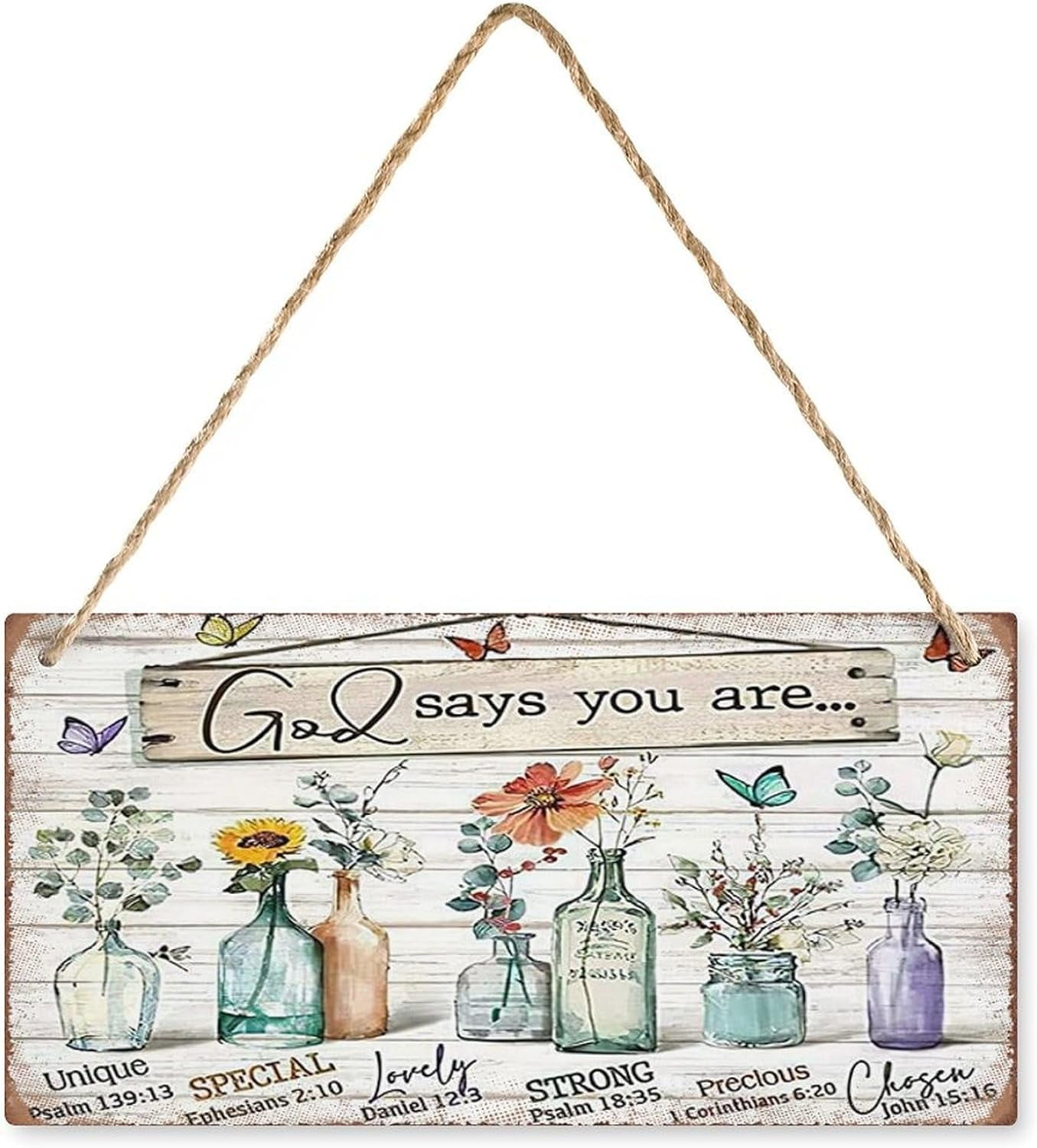 Butterfly Decor,God Says You are Unique Special Lovely,Garden Decor ...