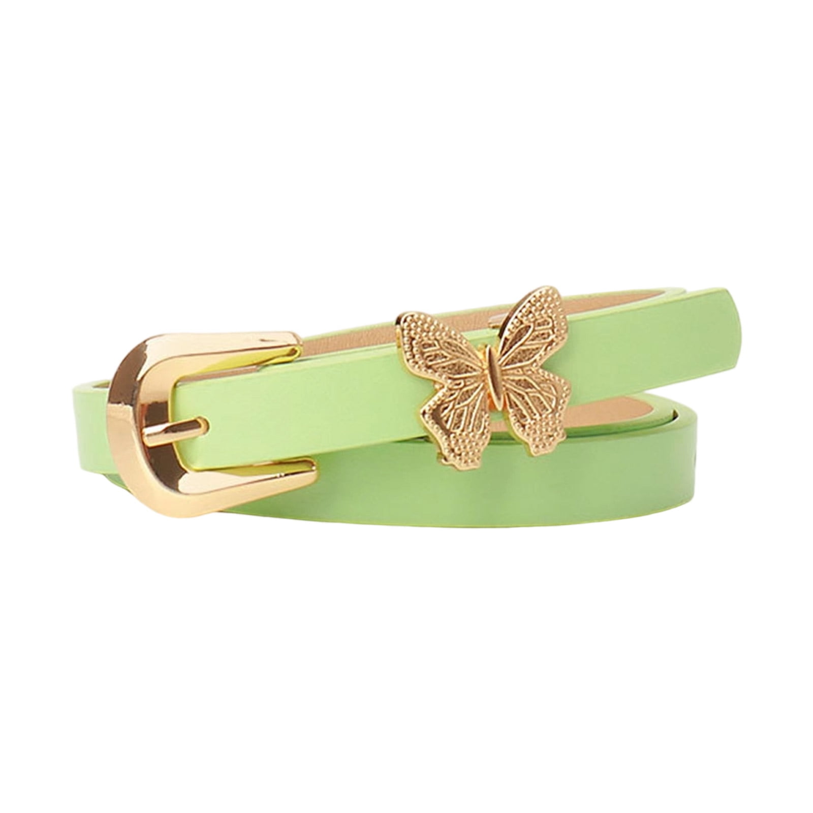 Butterfly Decorated Belt Adjustable Waist Belt Stylish Color Sash PU ...