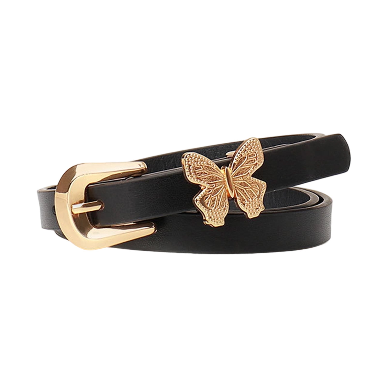 Butterfly Decorated Belt Adjustable Waist Belt Stylish Color Sash PU ...