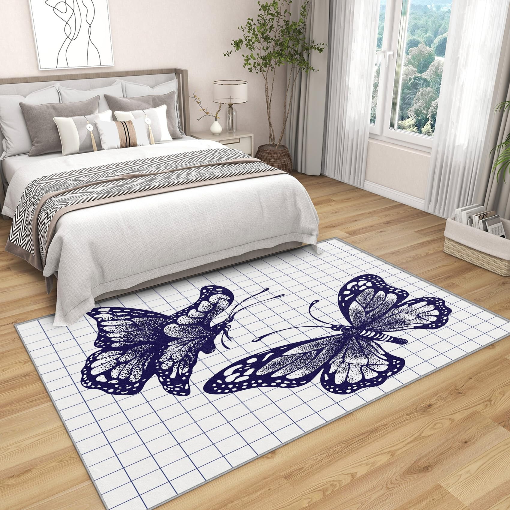 Butterfly Decorations For Bedroom - Insect Rug, Butterfly Modern ...