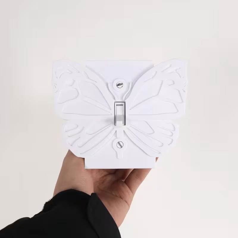 Butterfly Decorative Light Switch Cover - Durable Plastic, Easy ...