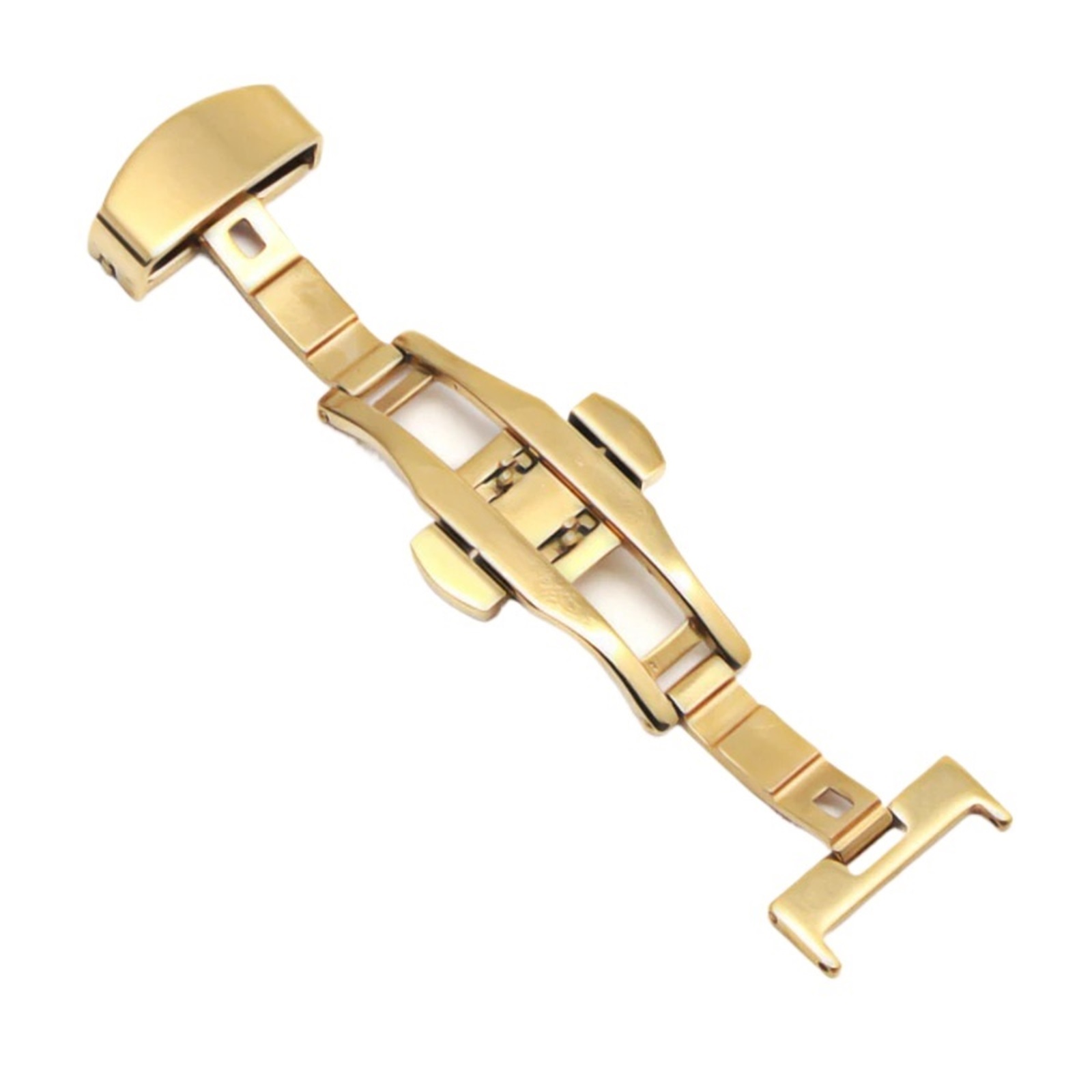 Butterfly Deployment Buckle Automatic Double Click Stainless Steel ...