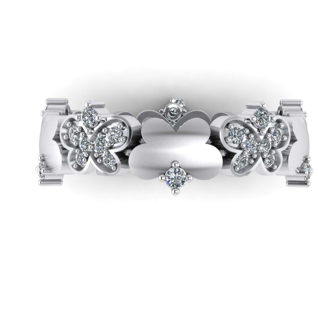 Butterfly Design Diamond Band, Full Eternity Diamond Wedding Annivesary ...