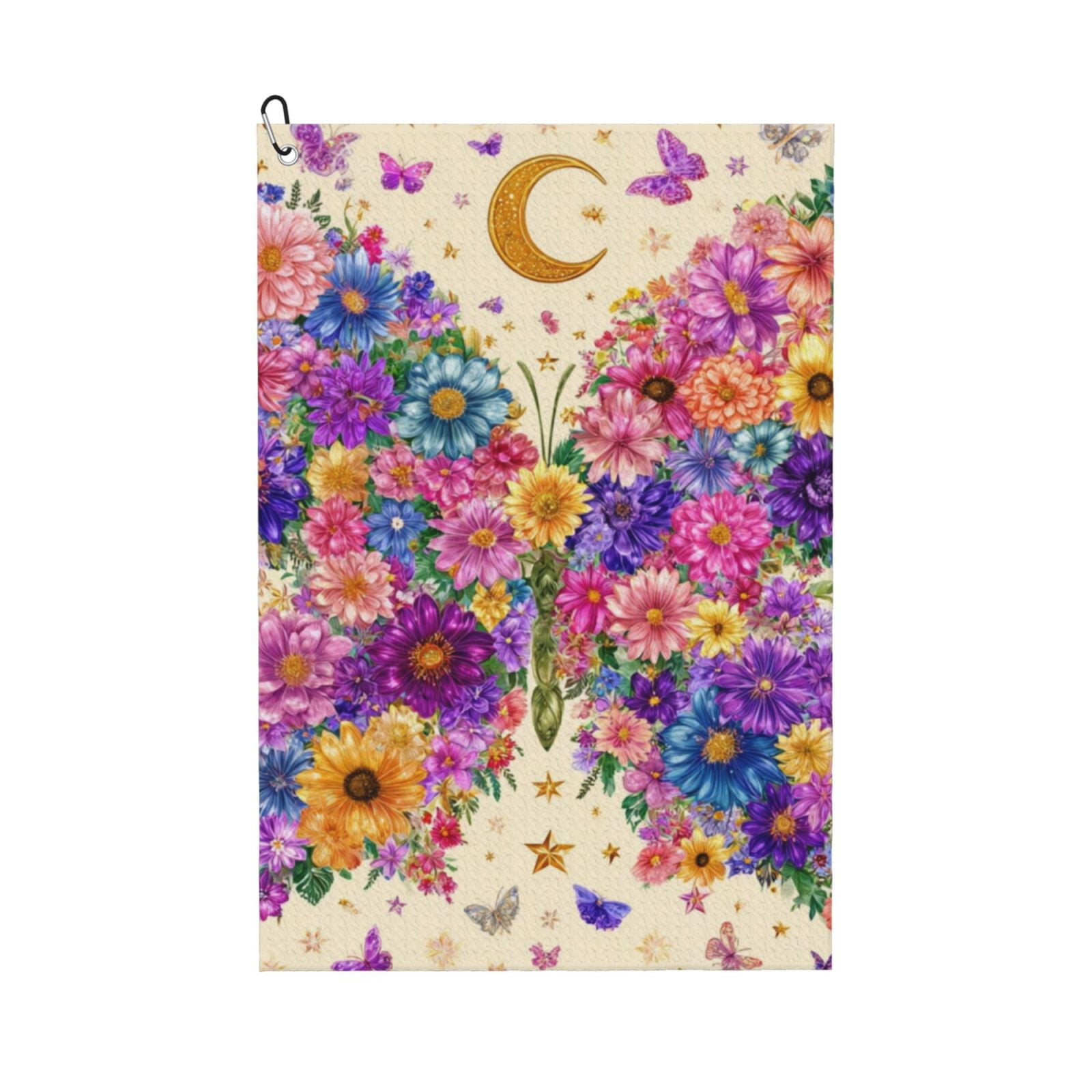 Butterfly Design Golf Towel 24x16 Inch - Quick-Dry Waffle Weave with ...