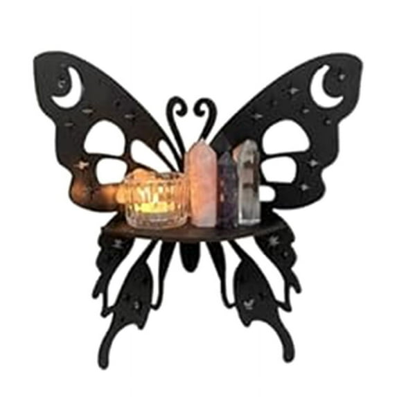 Butterfly Display Shelf, Wood Floating Shelves, Wall Corner Stylish ...