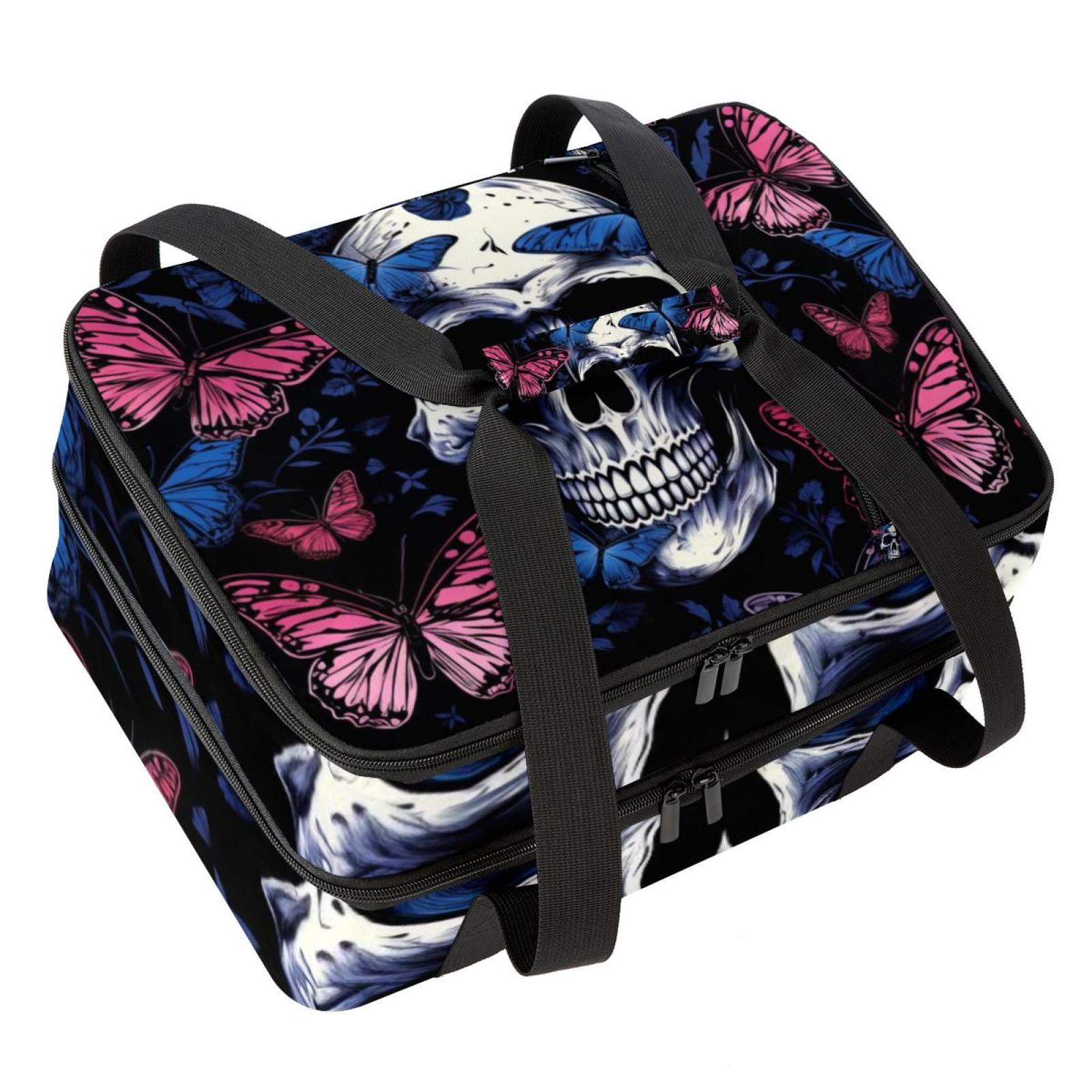 Butterfly Double Layered Insulated Lunch Bag with Two Compartments ...