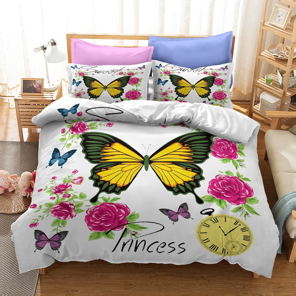 Butterfly Duvet Cover Boys Kids Butterfly Bedding Set Girls Teens ...