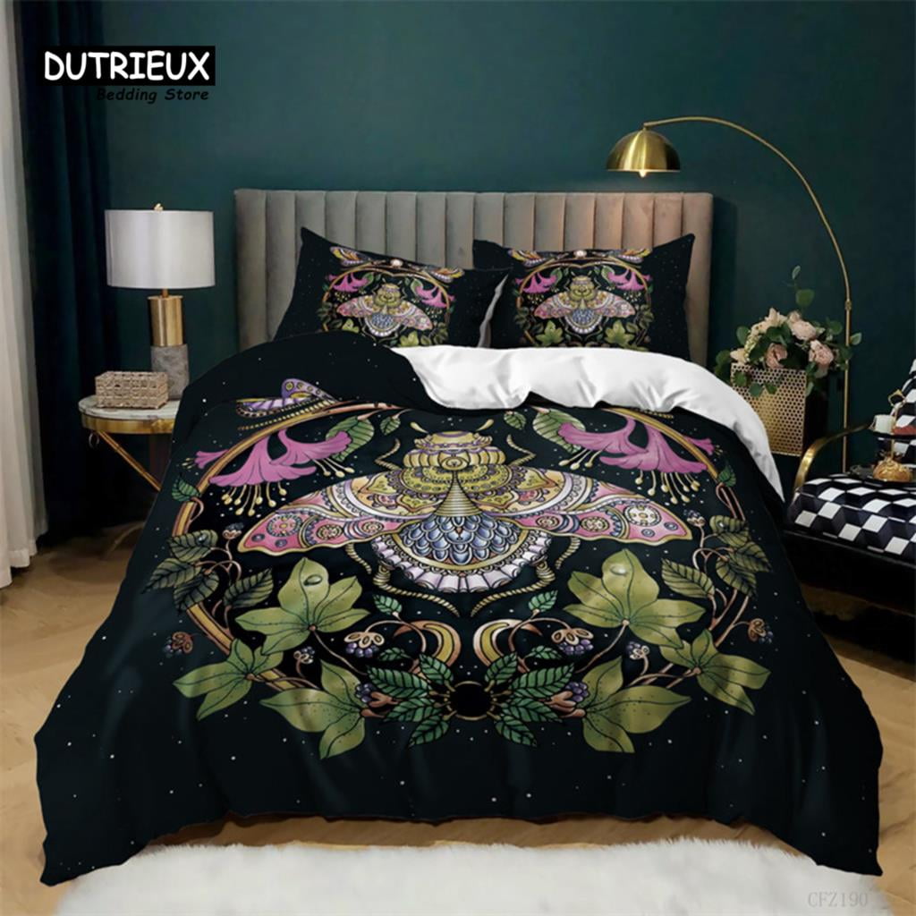 Butterfly Duvet Cover Europe Geometric Moth Bedding Set Size For Kids ...