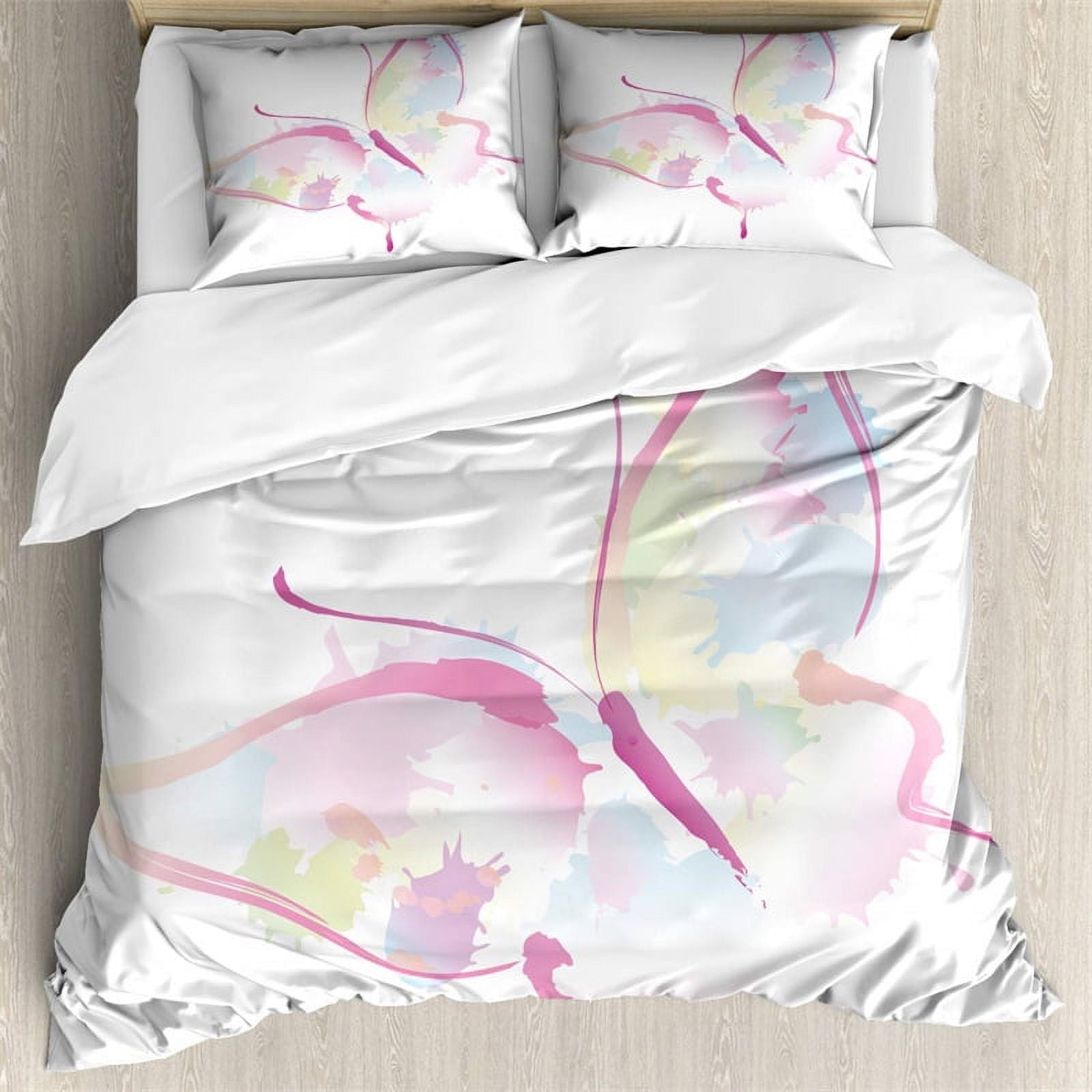 Butterfly Duvet Cover Insect Wings Bedding Set Modern Ornate Fashion ...