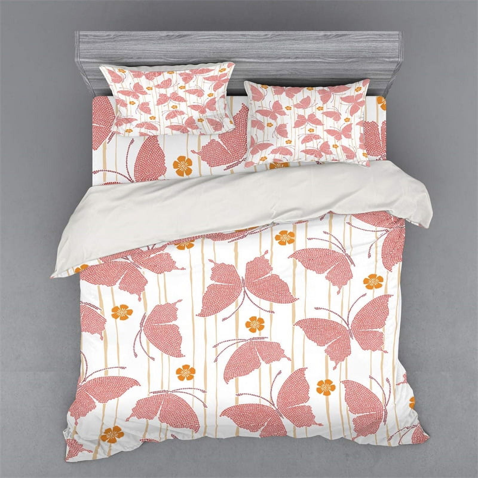 Butterfly Duvet Cover Insect Wings Bedding Set Modern Ornate Fashion ...