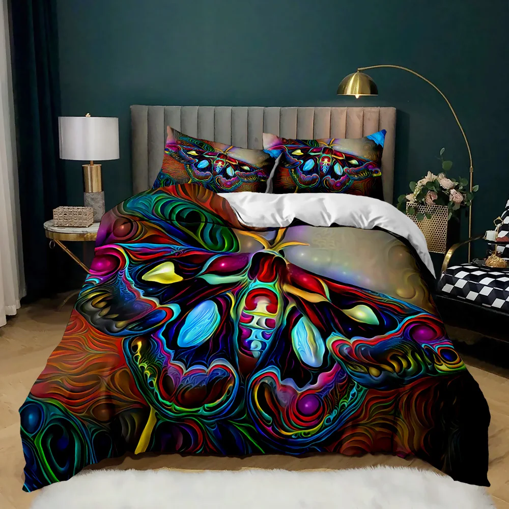 Butterfly Duvet Cover Set Butterfly Plum Branch Pattern Bedding Set ...