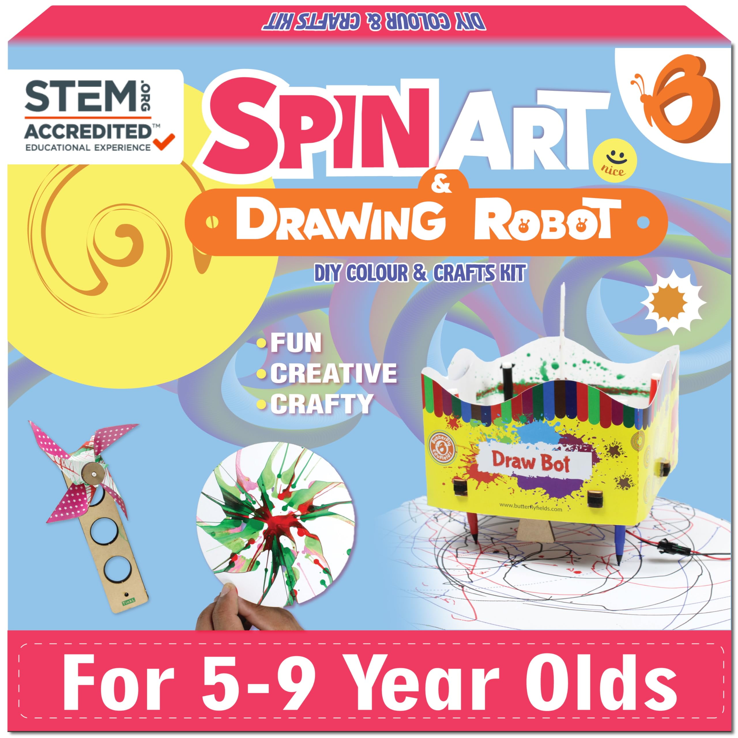 Butterfly EduFields 2in1 Spin STF9 Art Machine & Drawing Robot, DIY ...