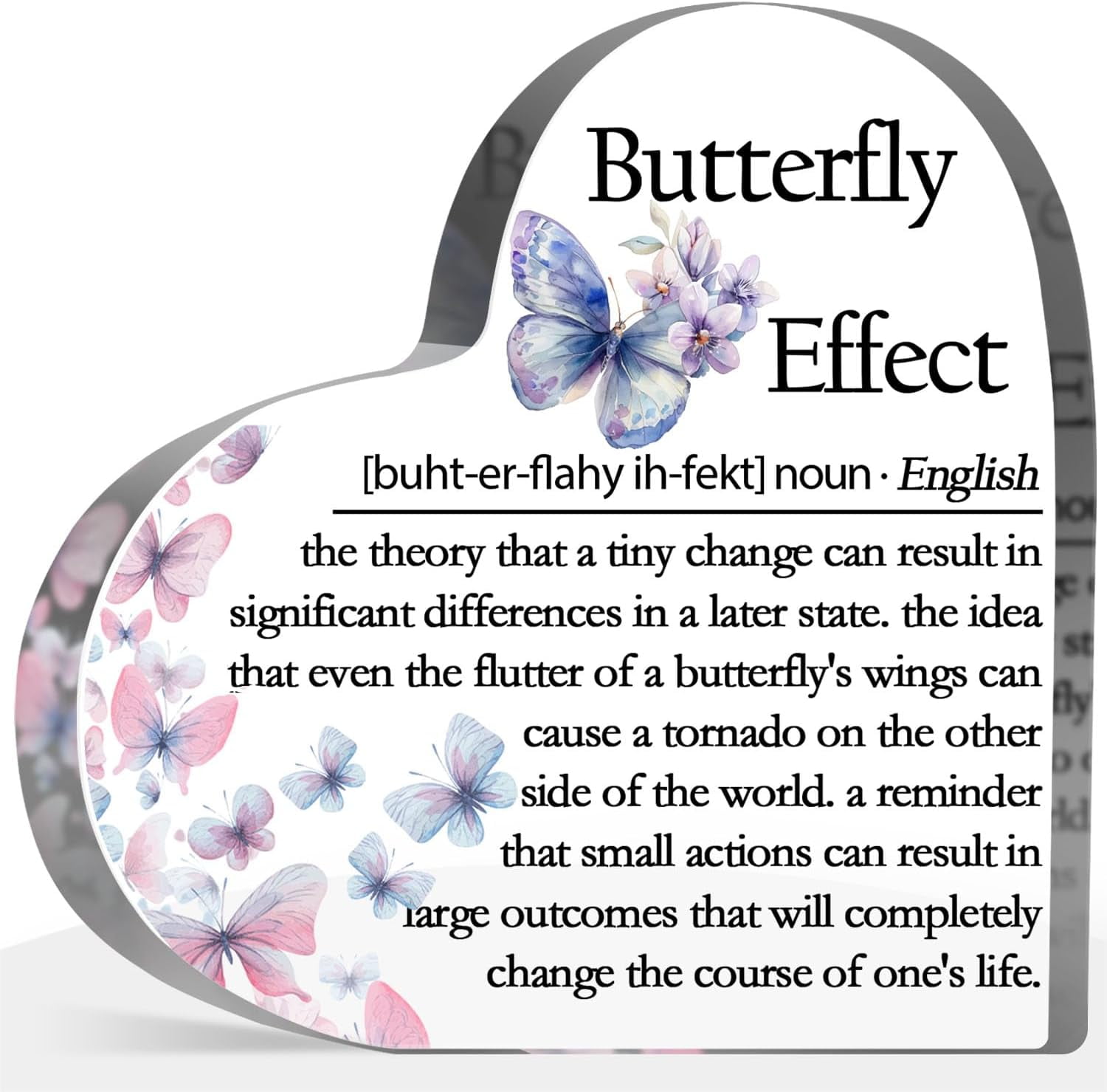 Butterfly Effect Definition Sign, Inspirational Quote Decor ...