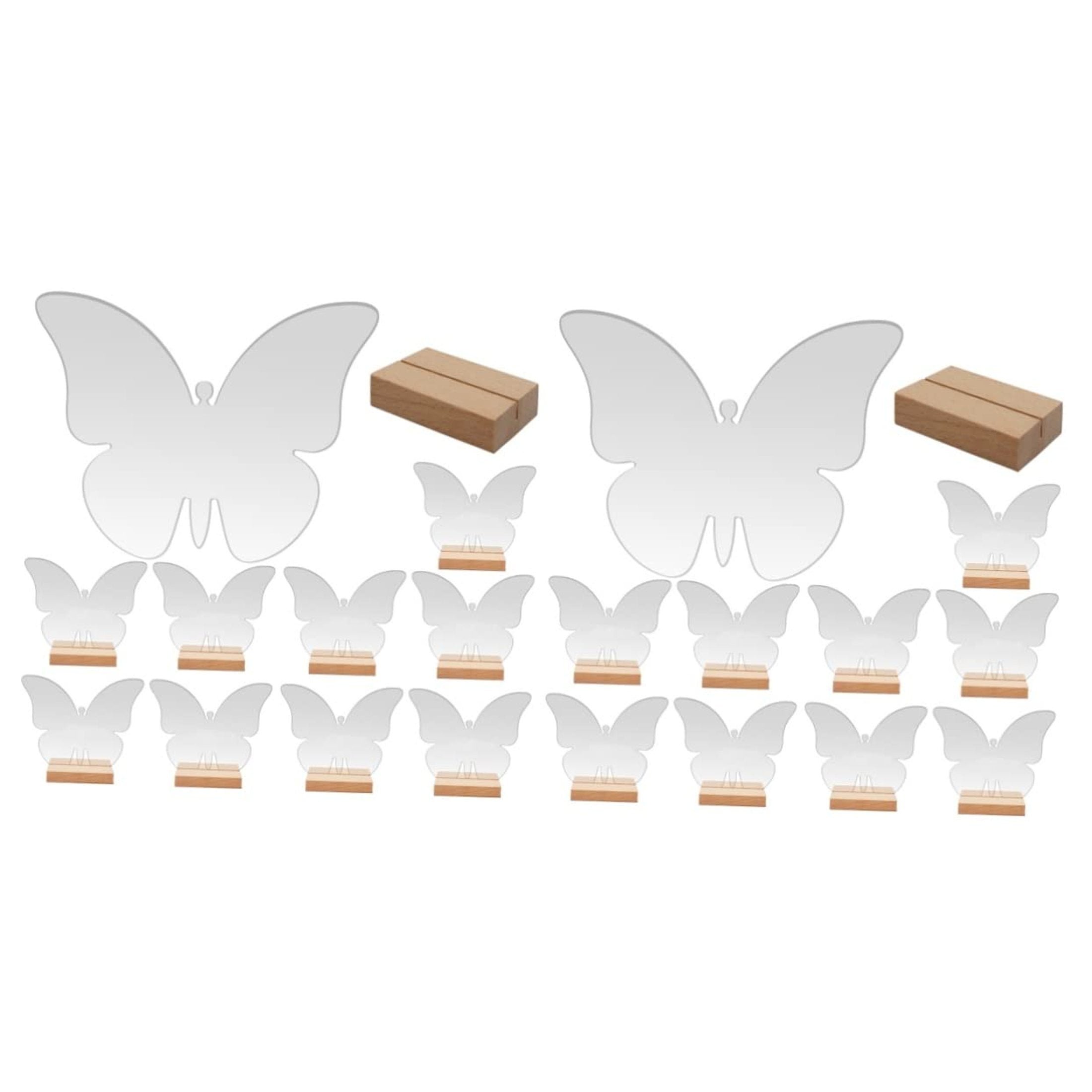Butterfly Elegance Table Number Set - 20 Acrylic Cards for Weddings ...
