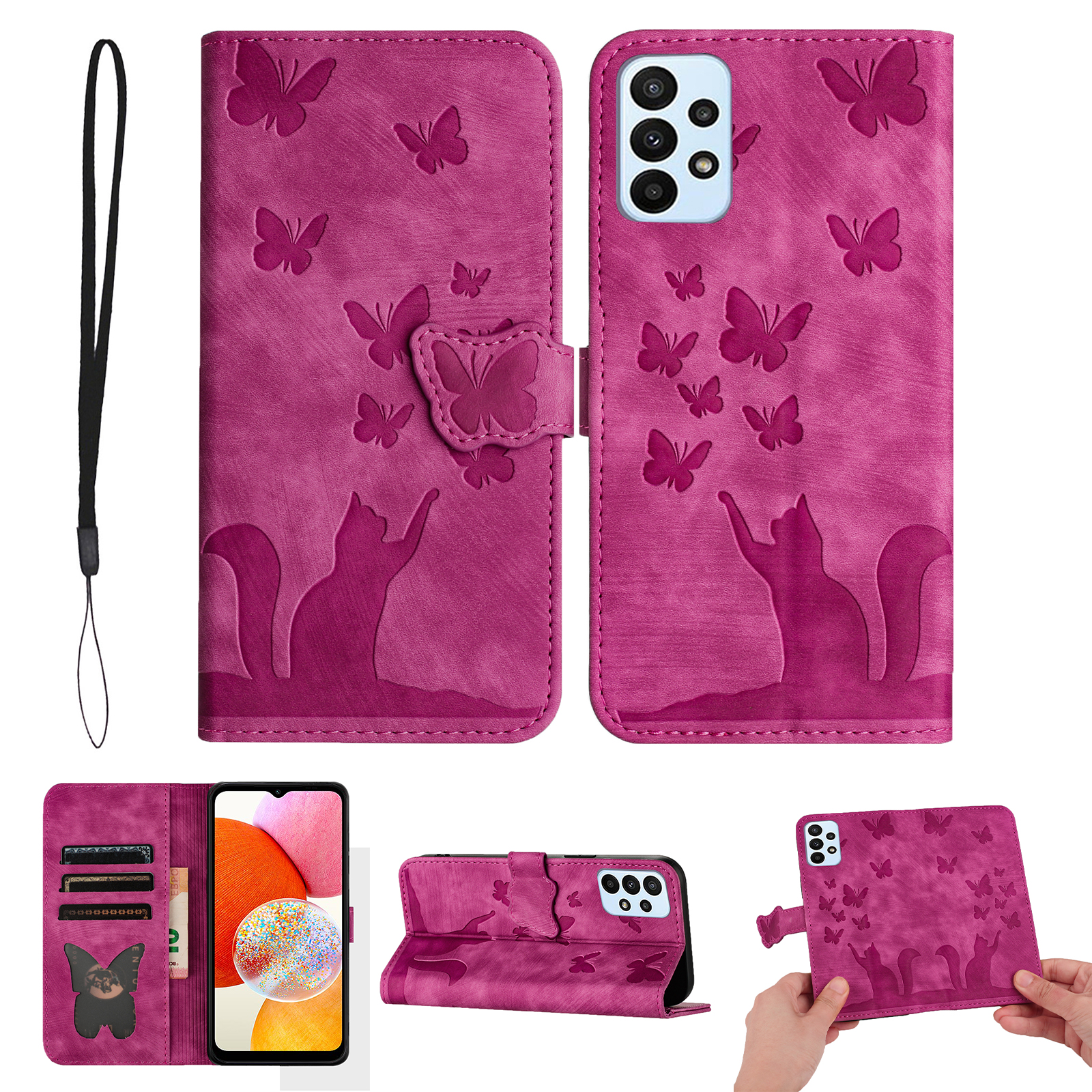 Butterfly Embossed Case for Samsung Galaxy A53 5G Slim Cat Patterned ...