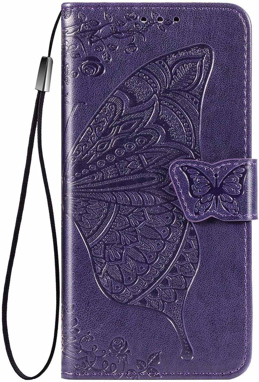 Butterfly Embossed Magnetic Closure Wallet Phone Case Cover for Nokia 3 ...