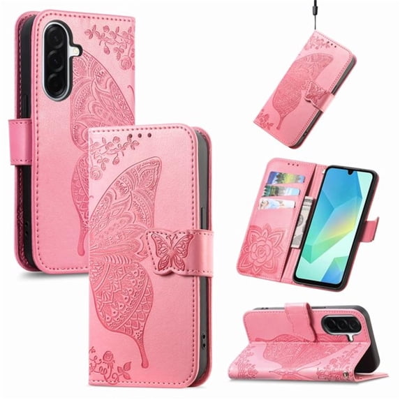 Butterfly Embossed Wallet Case for Samsung Galaxy A57 5G, PU Leather ...