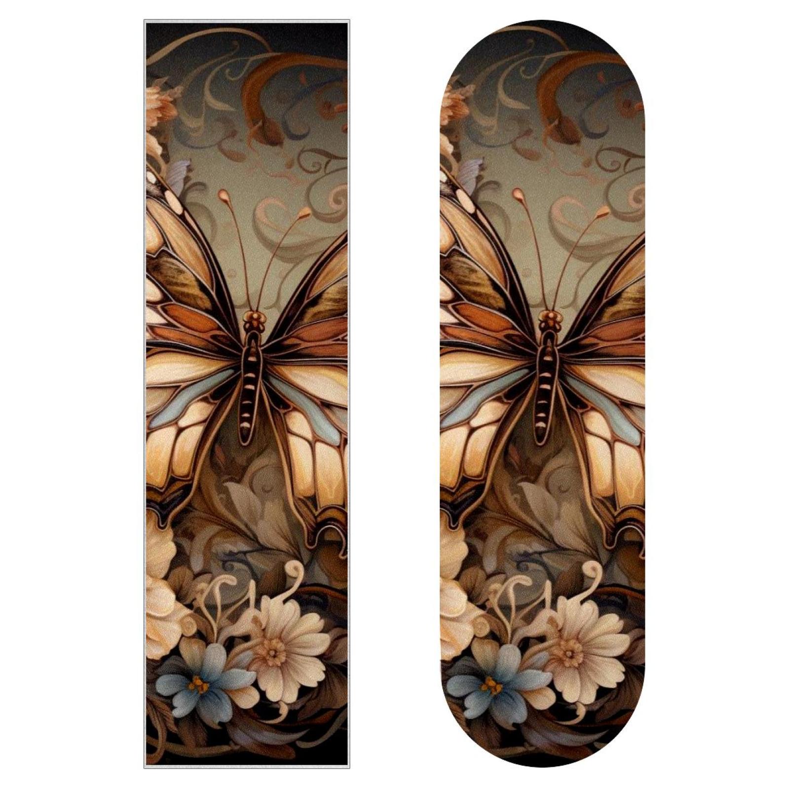 Butterfly Emery Surface Skateboard Stickers Pack of Two | PVC Backing ...