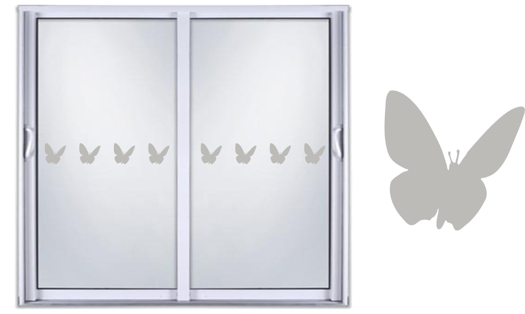 Butterfly Etched Glass Vinyl Decals Sliding Door Safety Stickers ...