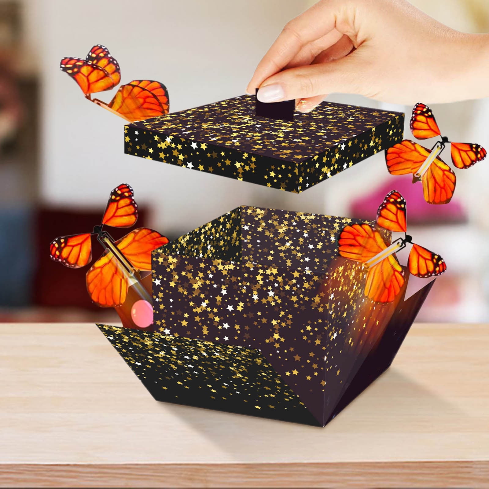 Butterfly Explosion Gift Box, Valentine's Day Flying Butterfly Surprise ...