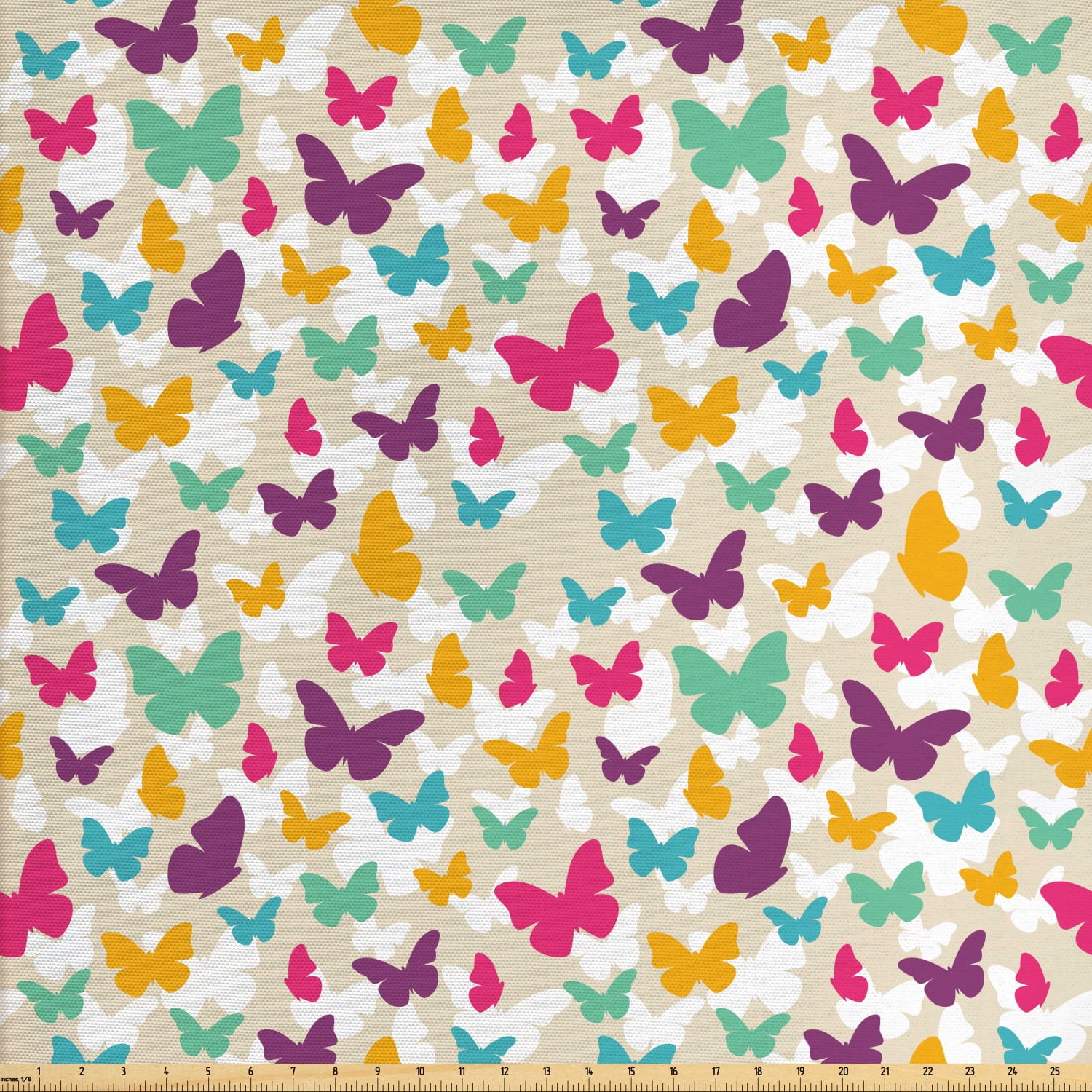 Ambesonne Butterfly Fabric by the Yard Upholstery, Fantasy Dreamy ...