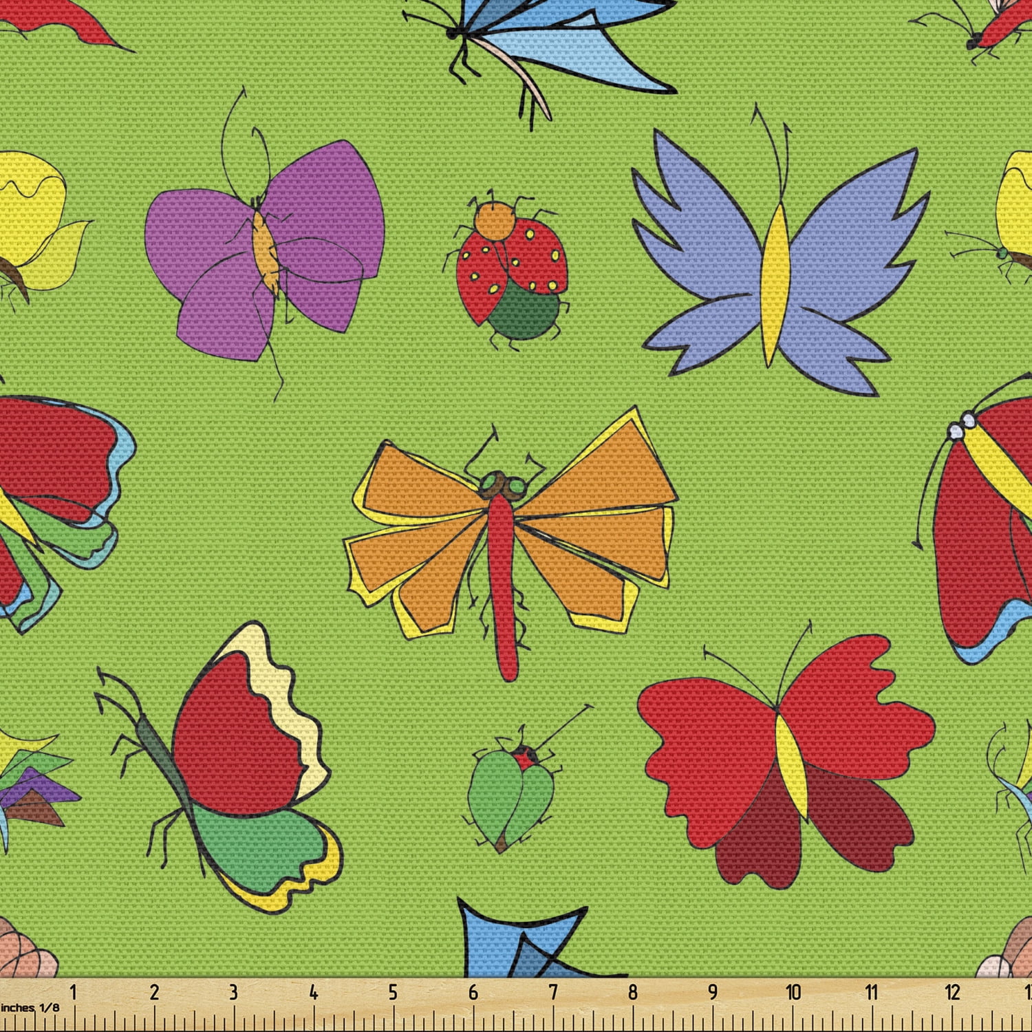 Butterfly Fabric by the Yard, Different Types of Butterflies Bugs and ...