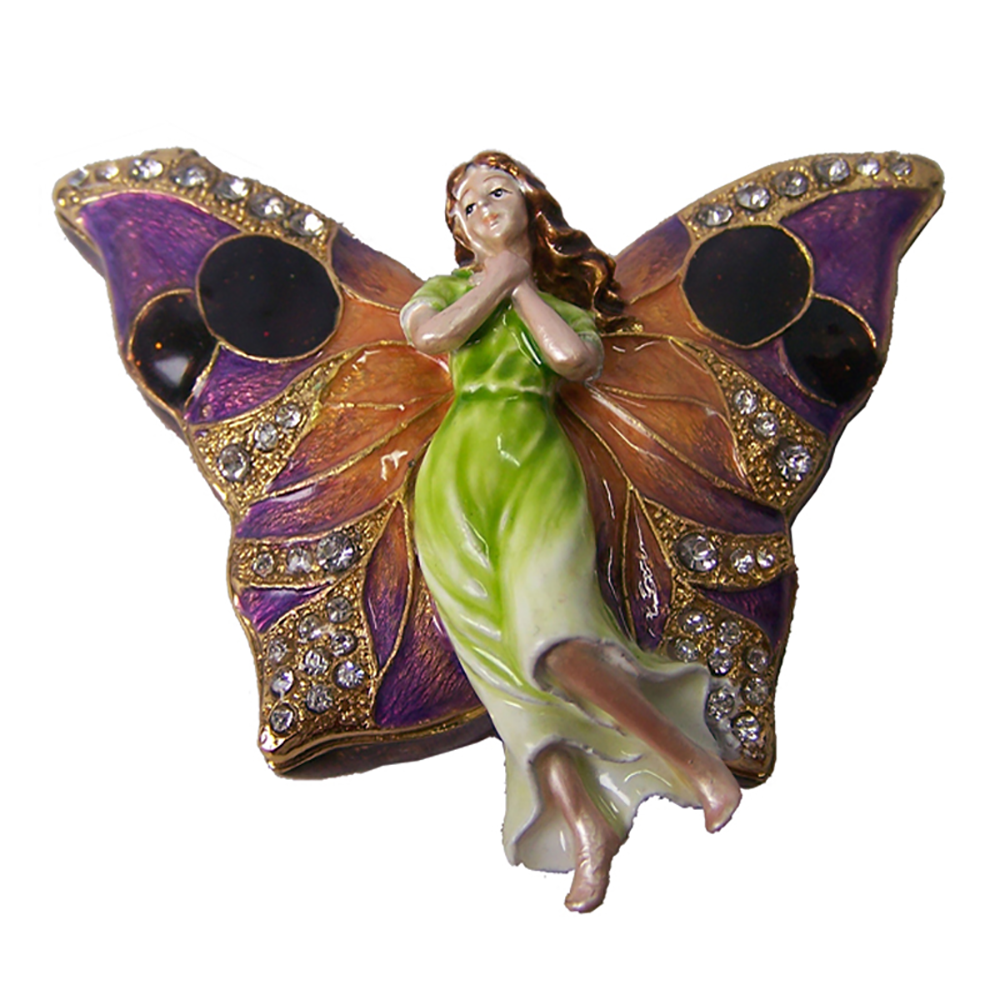 Butterfly Fairy Bejeweled Trinket Box Home Decoration - Walmart.com