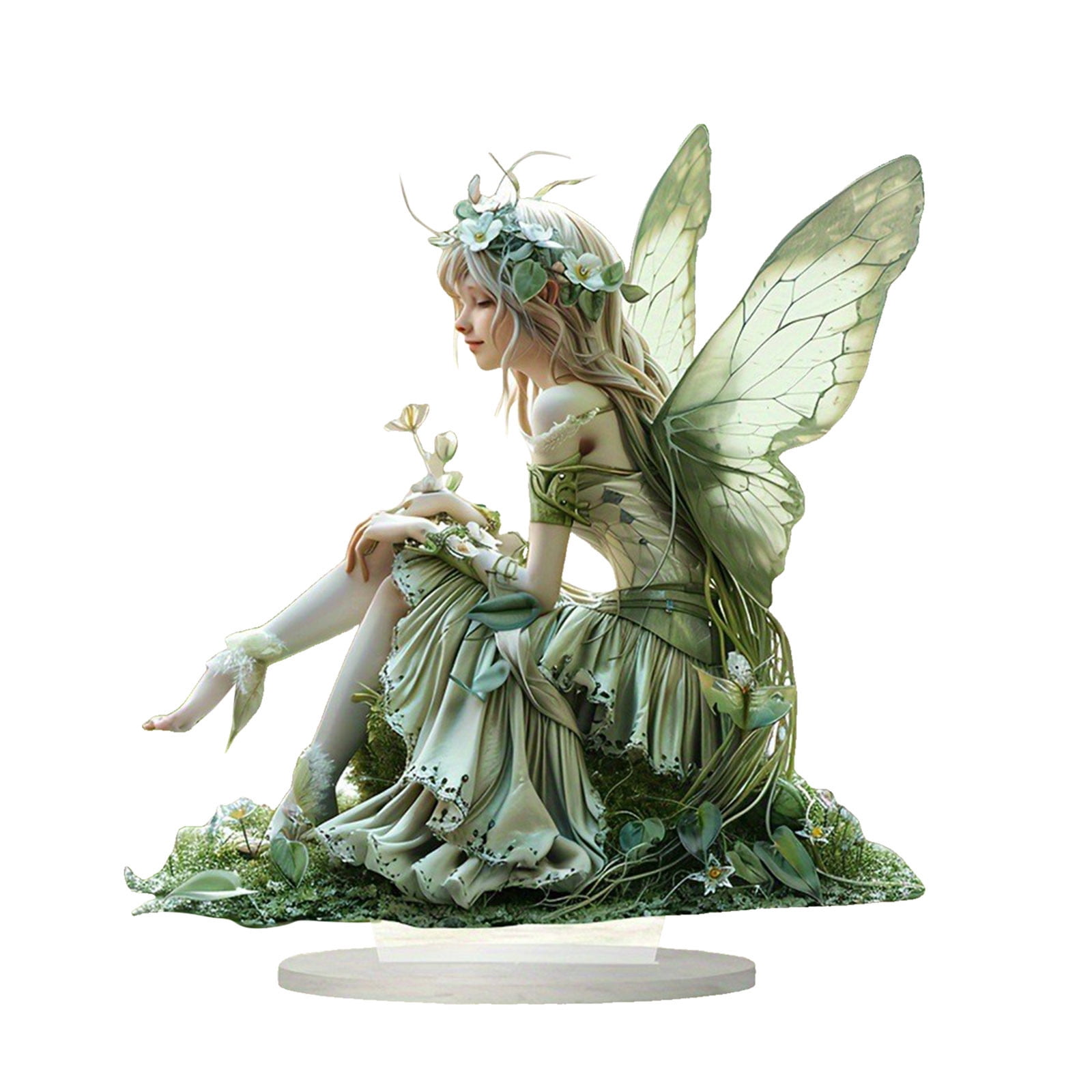 Butterfly Fairy Desktop Ornaments Colorful 2D Flat Acrylic Statue ...